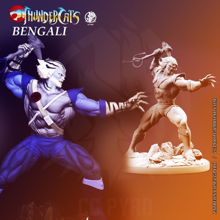 3D Printable Download Free Bengali Thundercats STL files 3D printing collectibles fanarts by CG ...